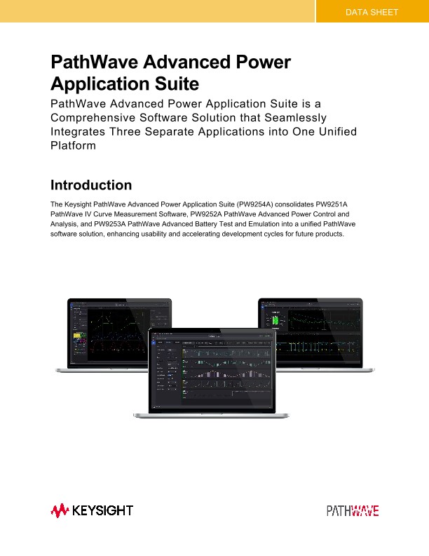 PathWave Advanced Power Application Suite PDF Asset Page | Keysight